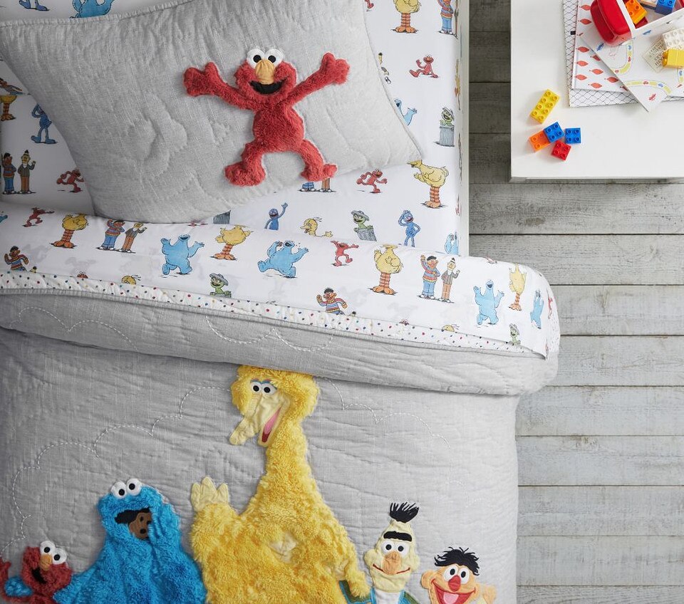 Sesame StreetÂ® Organic Sheet Set & Pillowcases | Pottery Barn Kids ...
