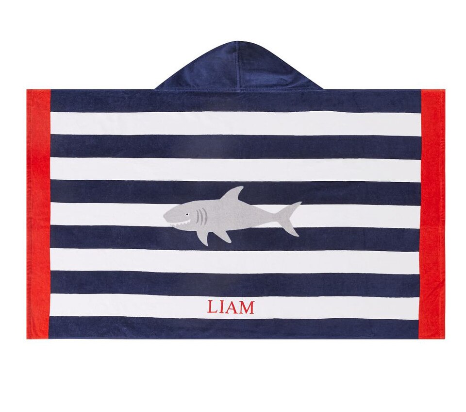 Shark Stripe Kids Beach Wrap | Pottery Barn Kids Australia