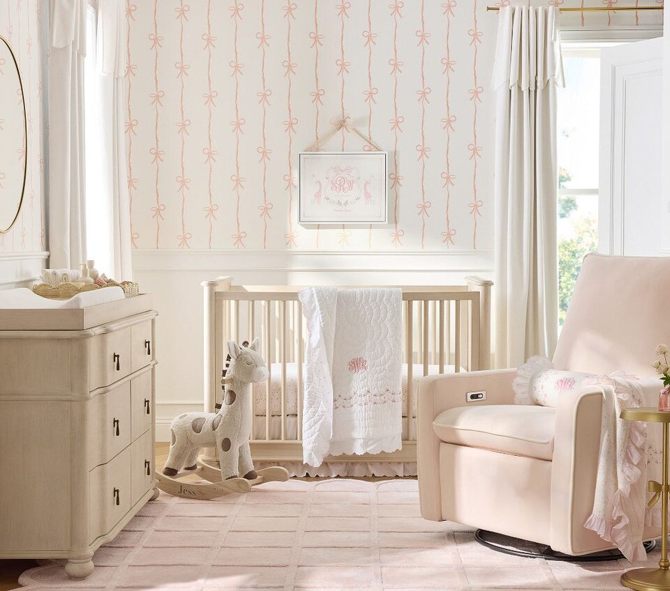 Welcome Home Embroidered Heart Baby Comforter | Pottery Barn Kids Australia