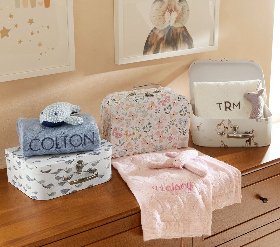 Wildflower Butterfly Baby Blanket & Rattle Gift Set | Pottery Barn Kids AU